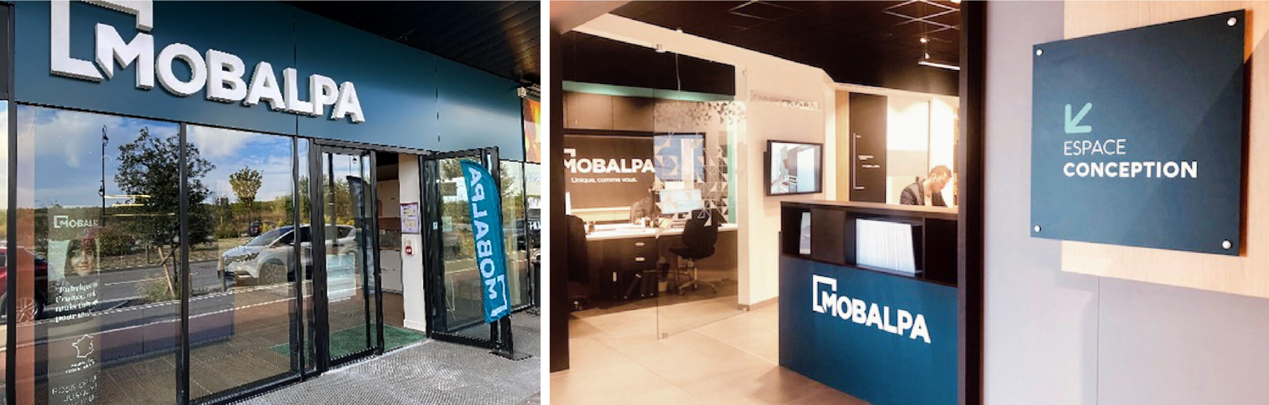 Identité Visuelle Magasins Logotype Marque Mobalpa - d'Artagnan